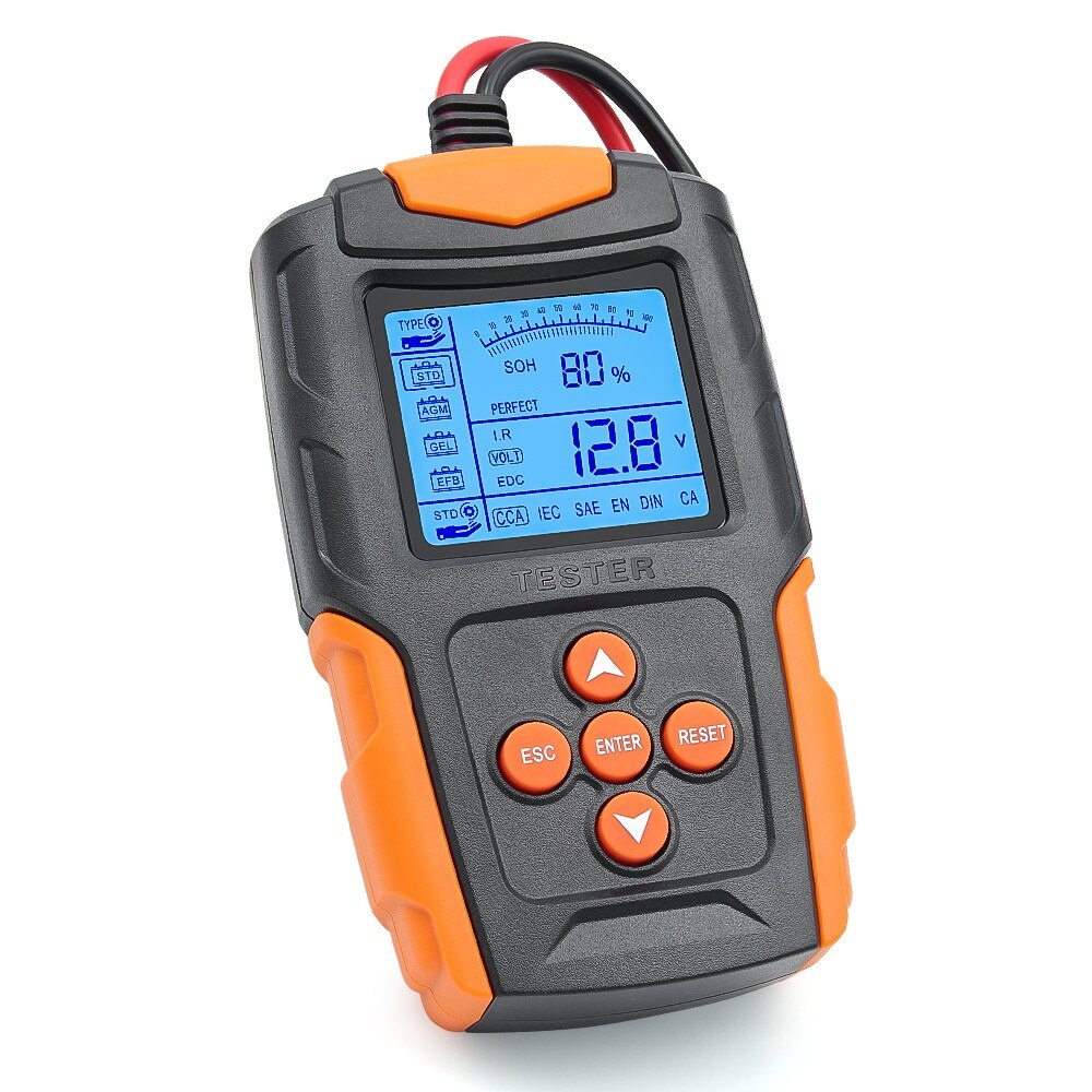 Tester de baterie auto Techstar® FBT-200, 12V/24V, 100-2000 CCA, 3Ah ...