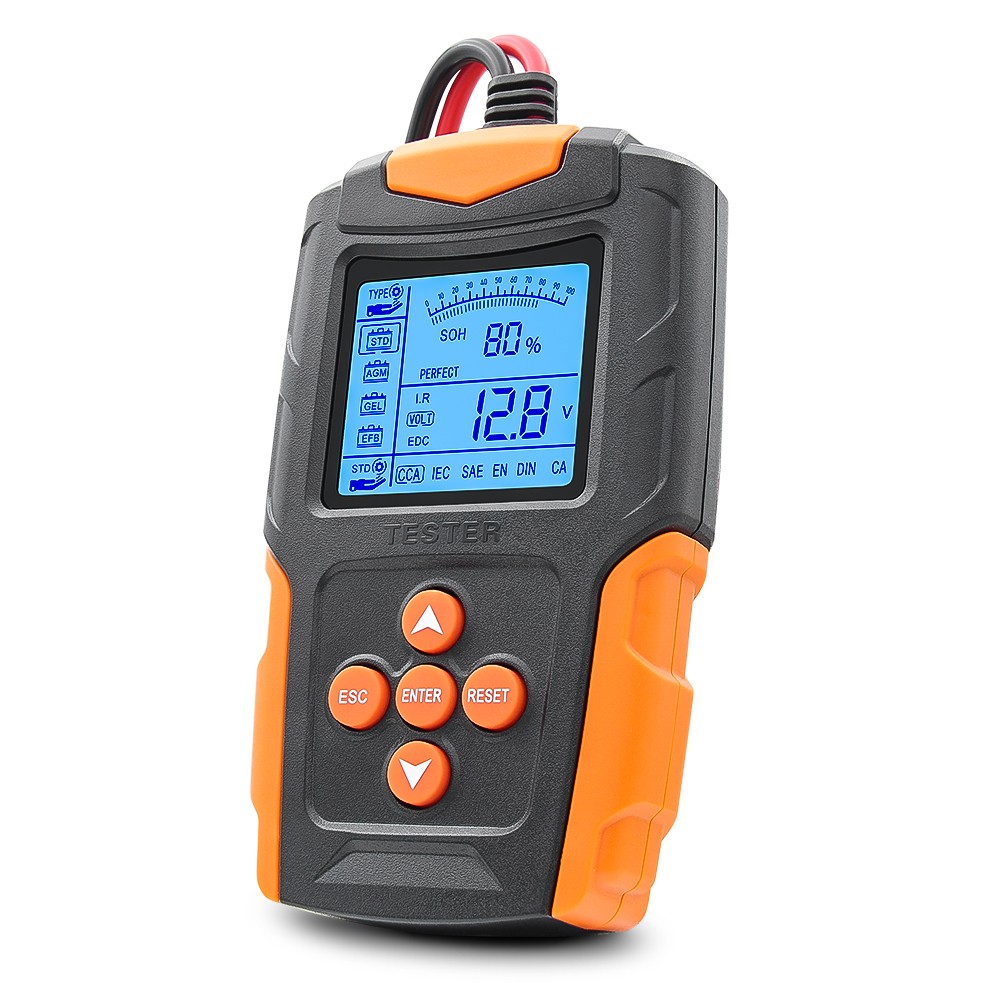 Tester de baterie auto Techstar® FBT-200, 12V/24V, 100-2000 CCA, 3Ah ...