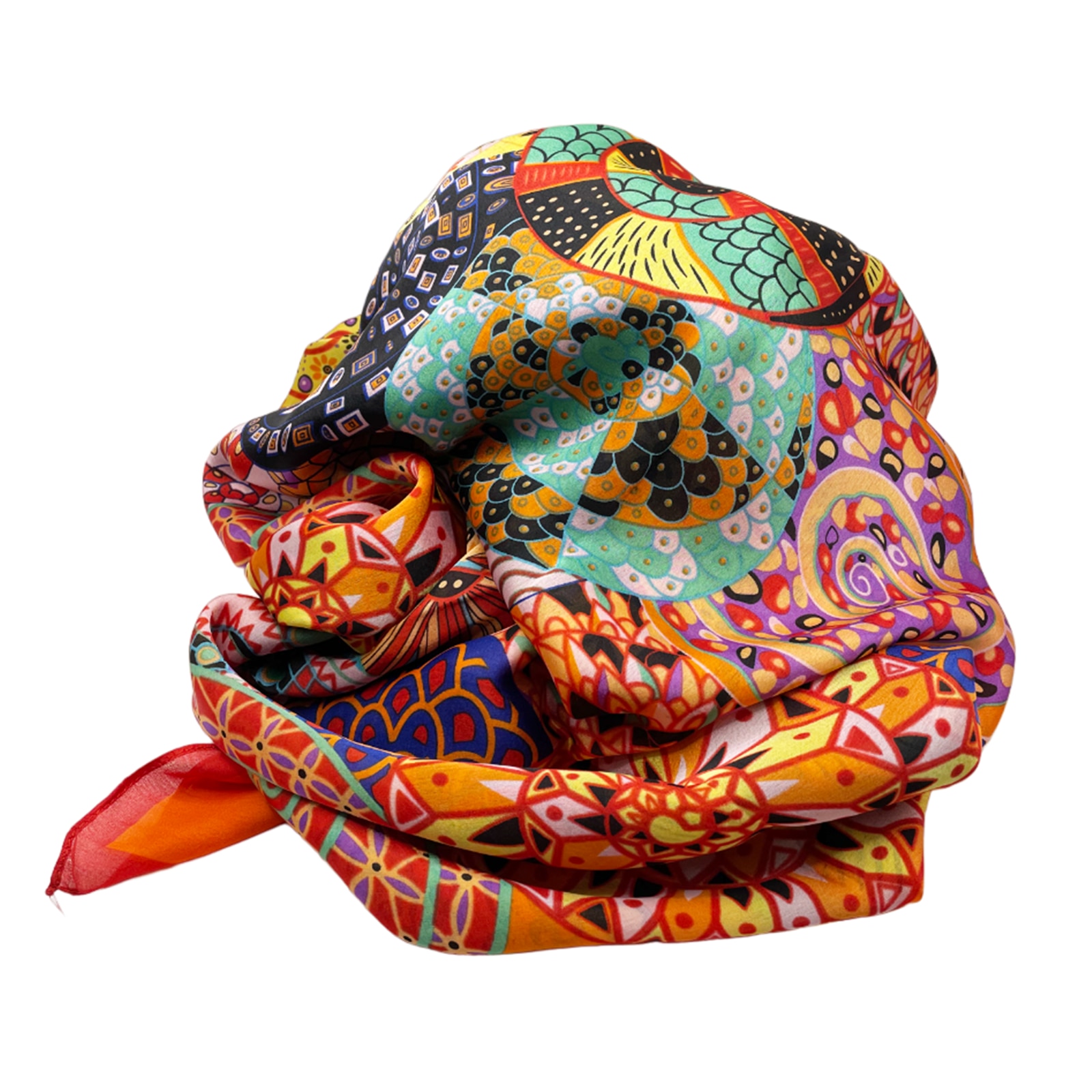Esarfa dama matase Marisol, Multicolor, 90x180cm - eMAG.ro