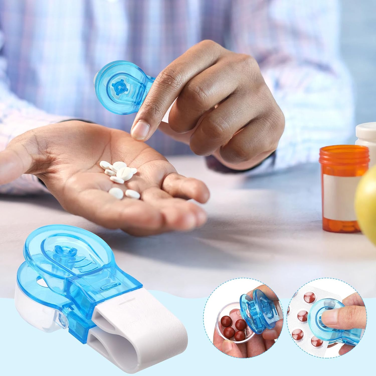 Set 2 Dozator tableta, Nybgyy®, Plastic, Potrivit pentru persoanele in ...