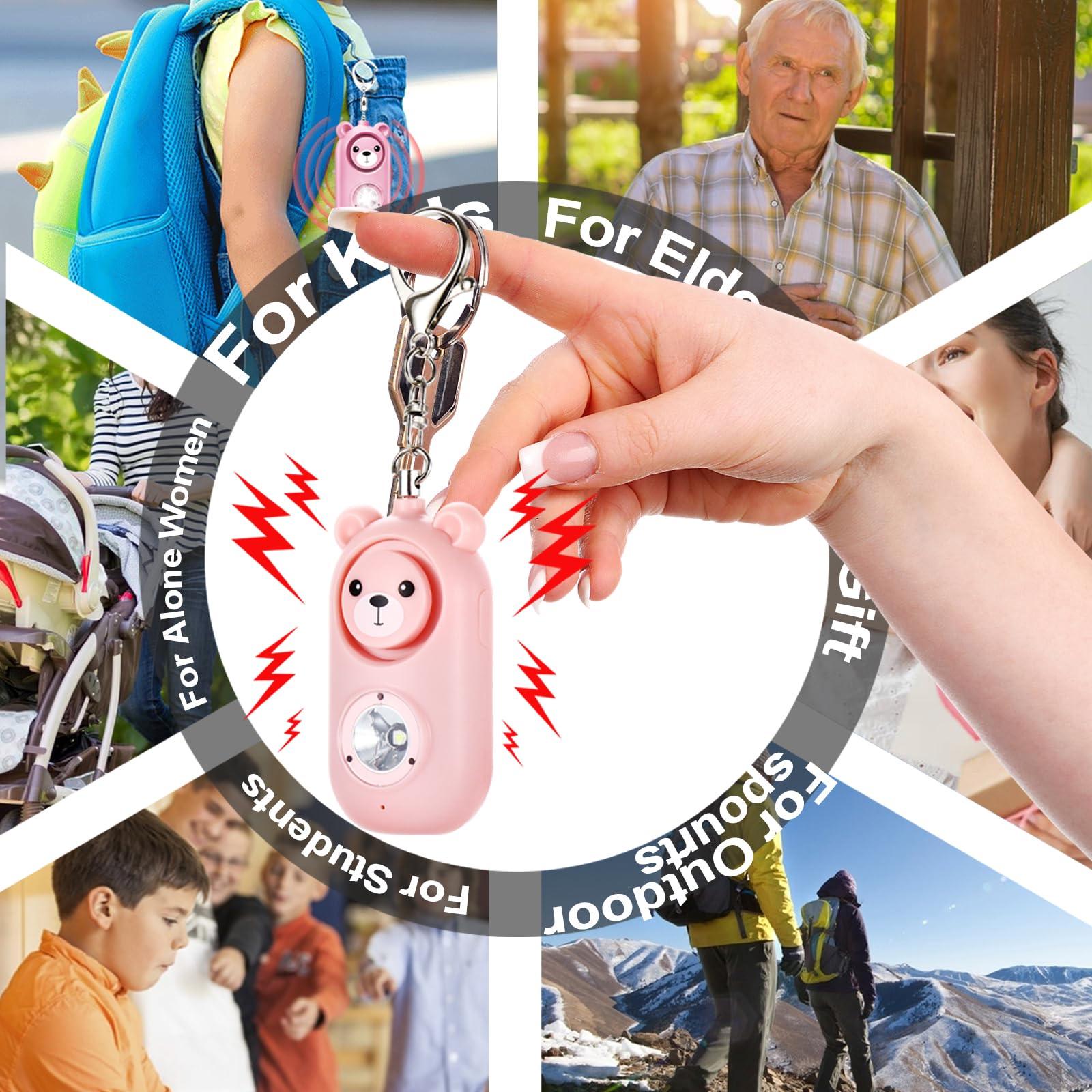 Alarma personala, 130dB, LED, Roz - eMAG.ro