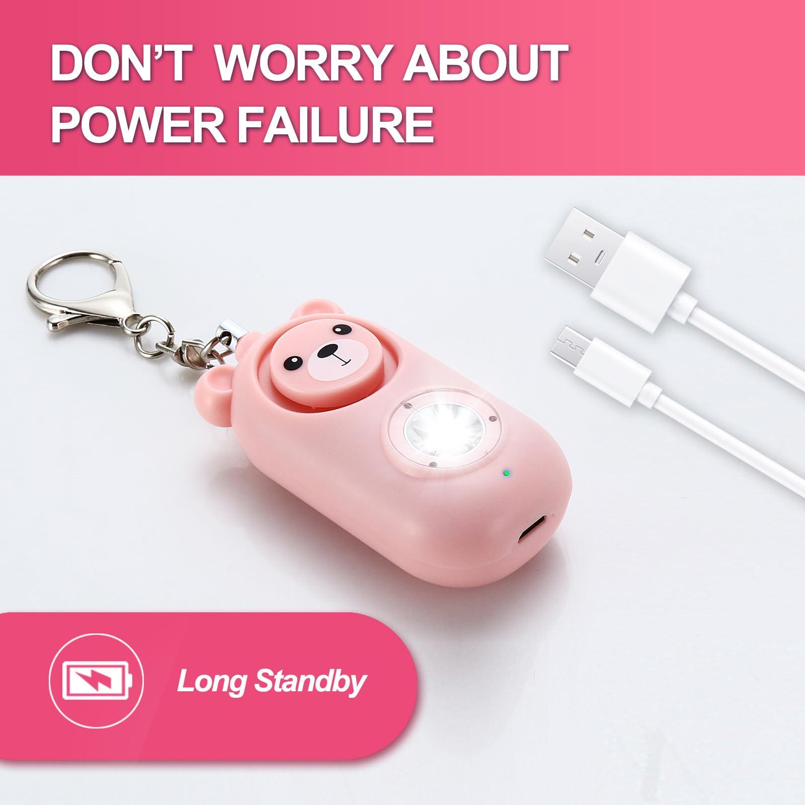 Alarma personala, 130dB, LED, Roz - eMAG.ro