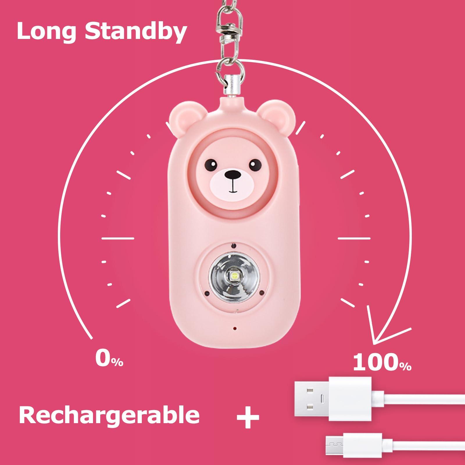 Alarma personala, 130dB, LED, Roz - eMAG.ro