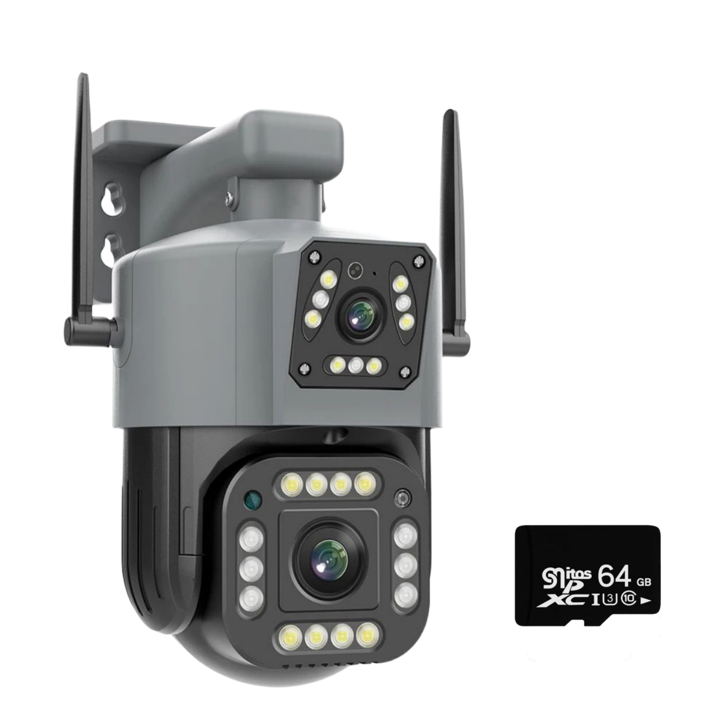 Dupla MOSMAOO® WIFI térfigyelő kamera, 6MP HD, kültéri/beltéri, színes éjjellátó, világító LED ...