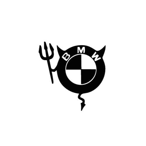 Sticker Auto BMW Devil - 15 CM - Alb - eMAG.ro