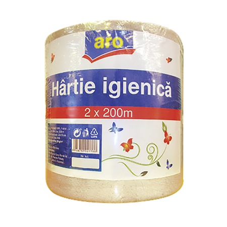 Hartie Igienica Profesionala, 1 Strat, 200M, 2 bucati, Aro - eMAG.ro