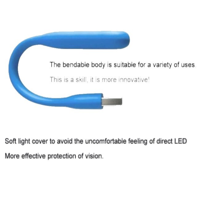 Lampa LED flexibila cu USB, Albastru - eMAG.ro
