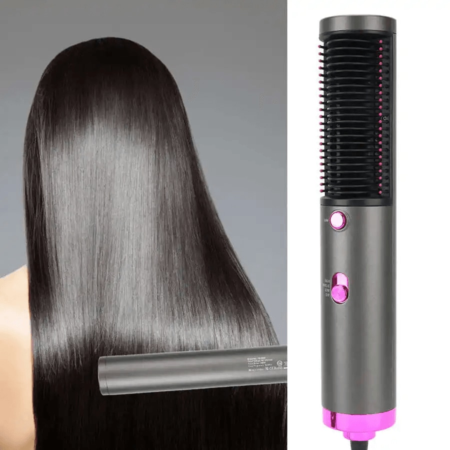 Uscator par cu perie indreapta si onduleaza parul cu aer cald - eMAG.ro