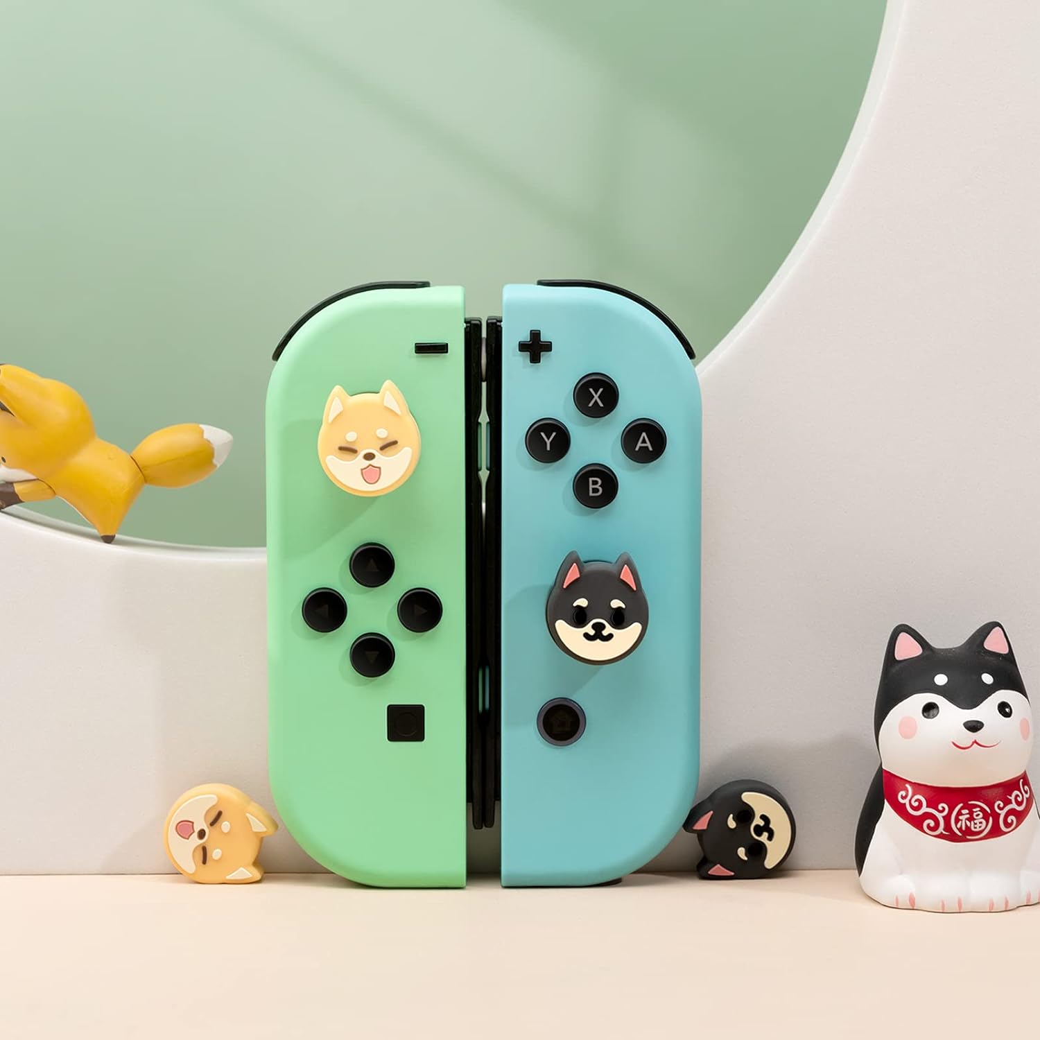 Комплект от 4 аксесоара за геймпад, силикон, за Nintendo Switch/OLED ...