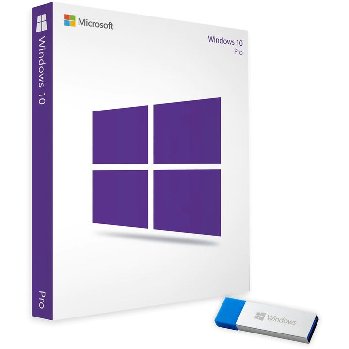 Licenta Windows 10 Pro, USB inclus, Retail, All Lang, 64bit - eMAG.ro