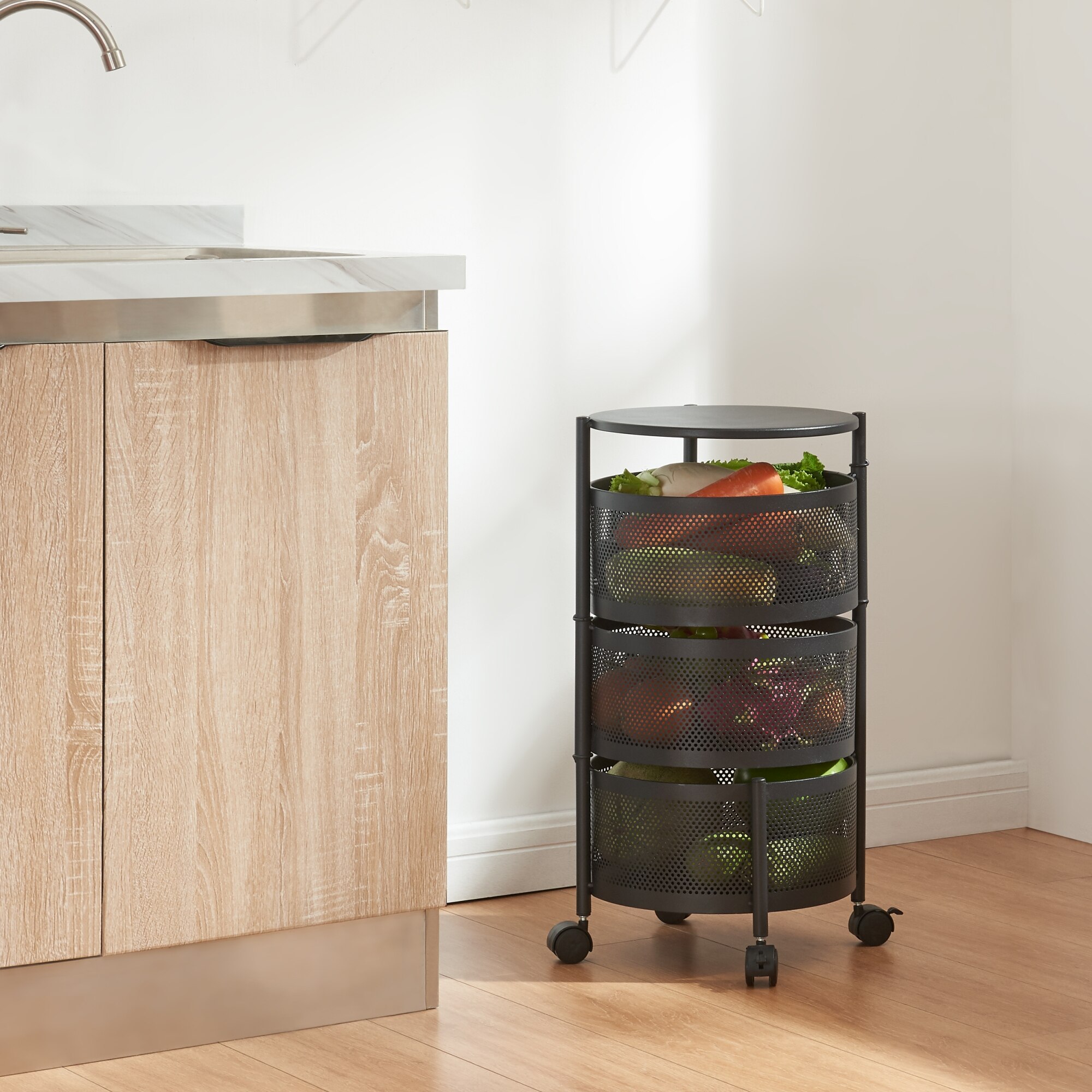 Carucior servire la masa, en.casa, PXBT-0006 Steigen, 59, 5 x 33 cm ...
