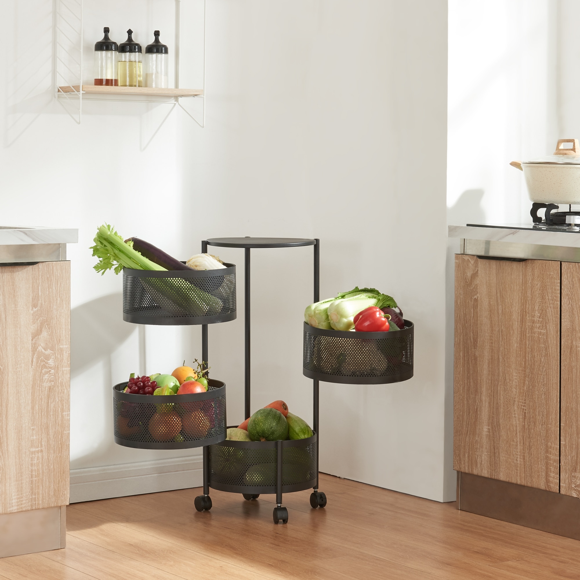Carucior servire la masa, en.casa, PXBT-0007 Steigen, 74, 5 x 33 cm ...