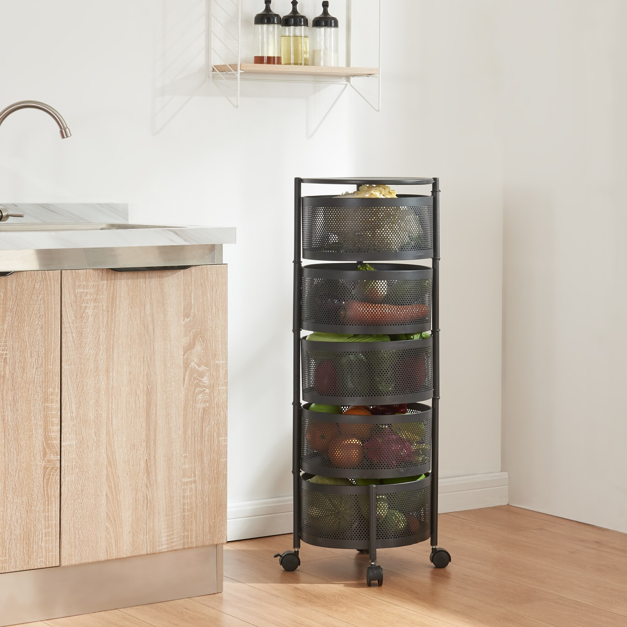 Carucior servire la masa, en.casa, PXBT-0008 Steigen, 89, 5 x 33 cm ...