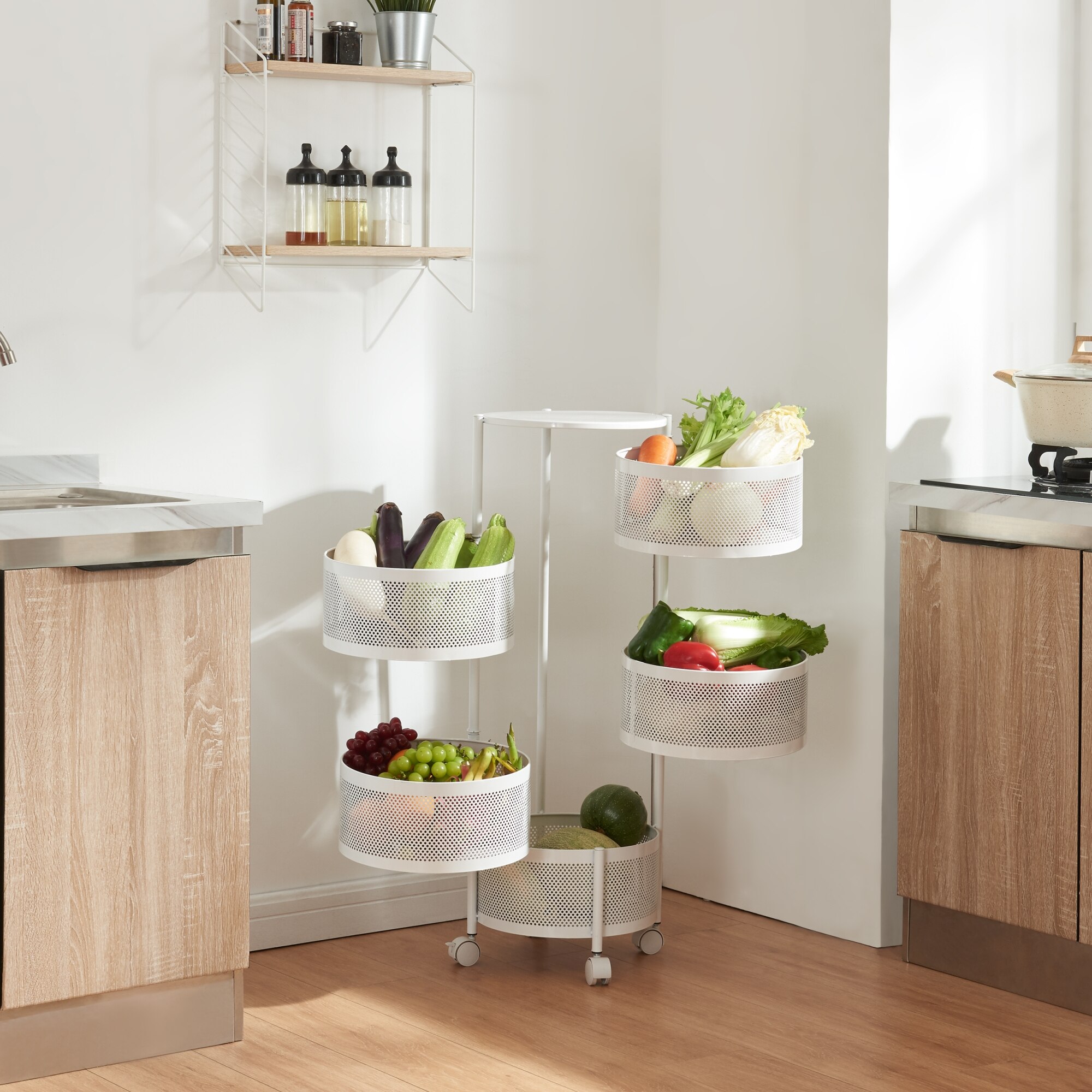Carucior servire la masa, en.casa, PXBT-0005 Steigen, 89, 5 x 33 cm ...