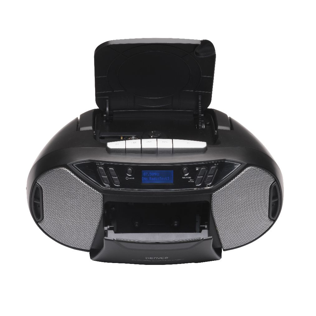 Boombox DENVER TDC-250, DAB+/FM, CD Player, Casetofon, USB, AUX, Negru ...