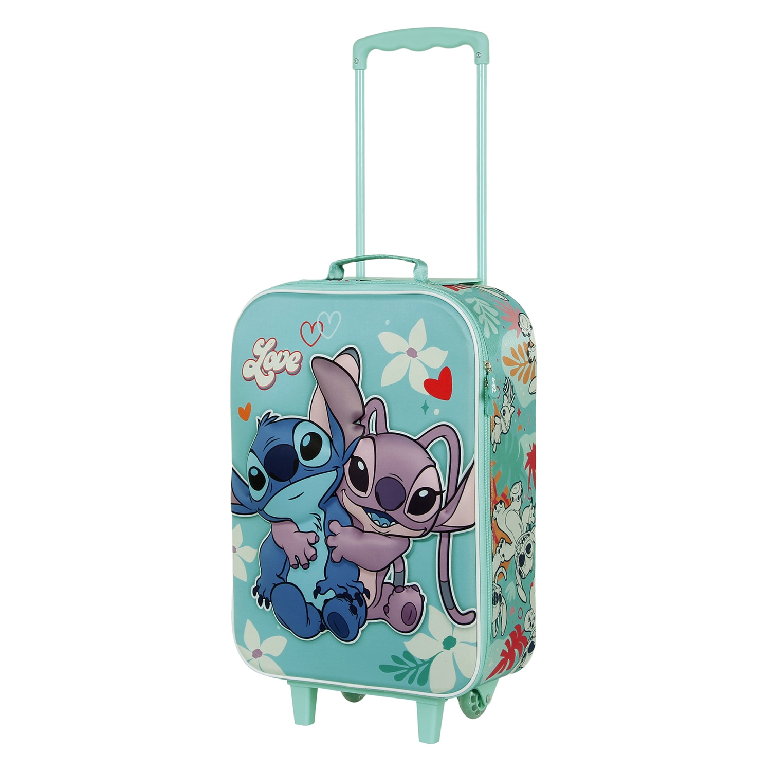 Troler 3D Lilo & Stitch Love, 52 x 33 x 17 cm Albastru - eMAG.ro