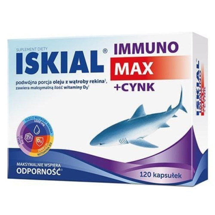 Supliment alimentar, USP Zdrowie, Iskial Immuno Max + Zinc, 120 capsule ...