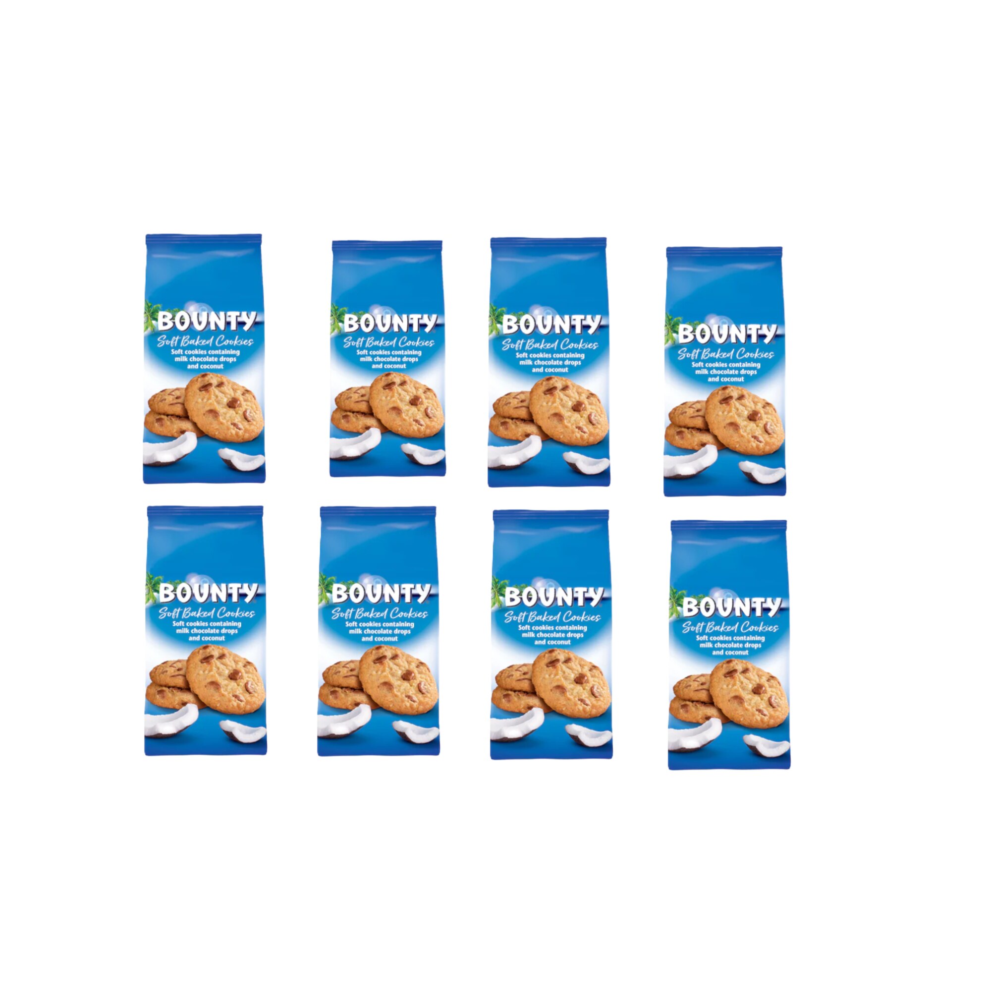 Biscuiti cu ciocolata si fulgi de cocos Bounty Cookies, 180g x 8 buc ...