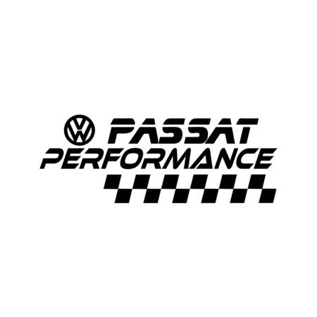 Sticker auto Volkswagen Passat logo performance, negru 26 cm - eMAG.ro