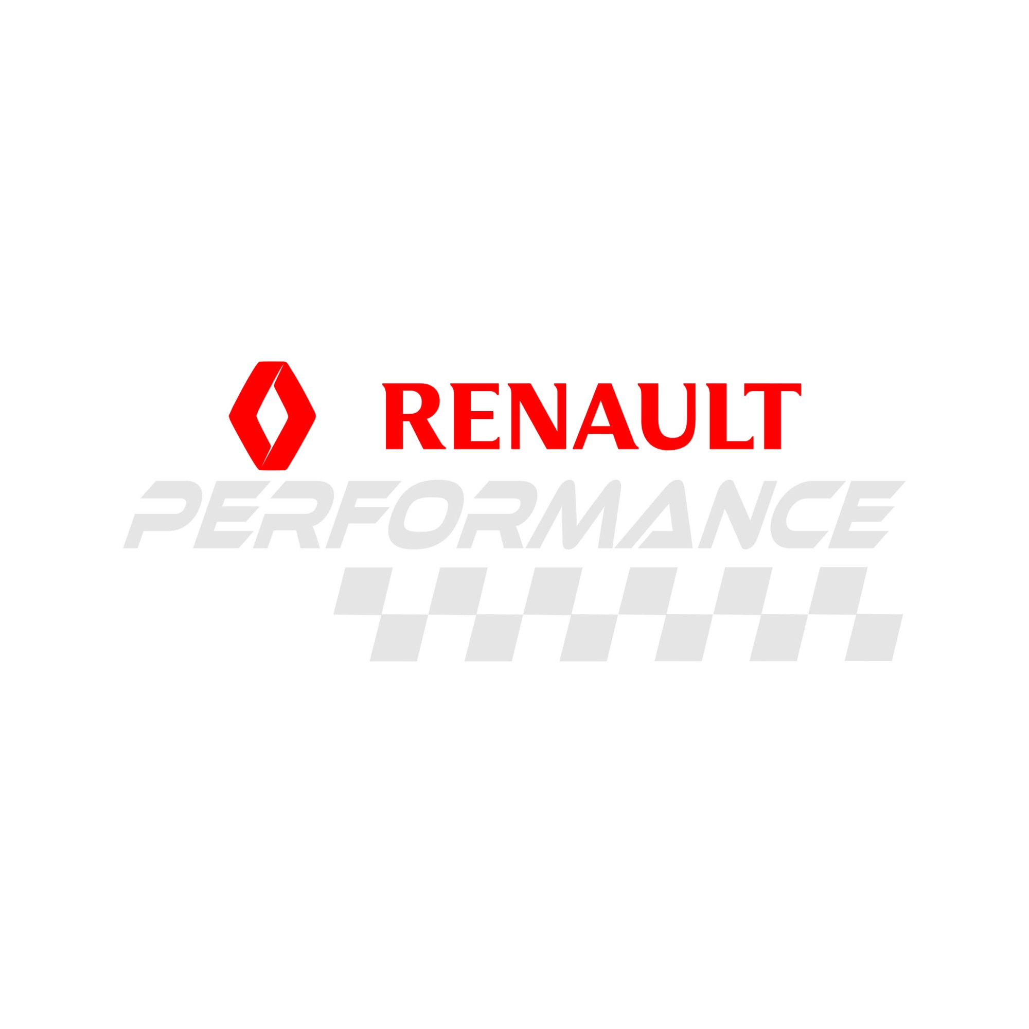 Sticker auto Renault logo performance, alb-rosu 26 cm - eMAG.ro