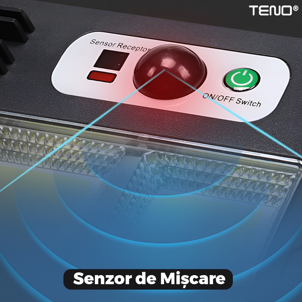 Lampa Solara Stradala 18 LED-uri Teno®, 3 capete, control prin ...