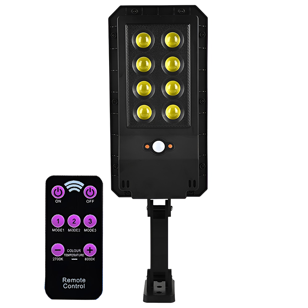 Lampa Solara Stradala 8 LED-uri Teno®, tip bec, control prin ...