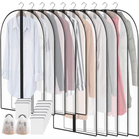 Set huse pentru haine si incaltaminte, WALALLA, PEVA, alb - eMAG.ro