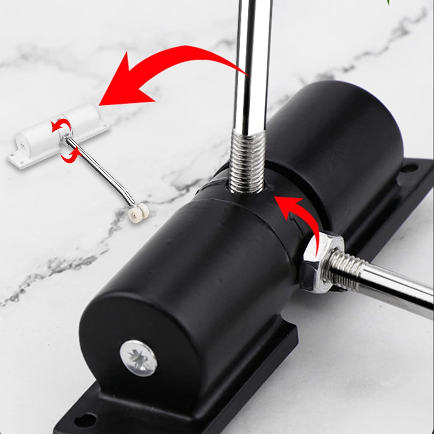 Sistem inchidere usa cu arc, LLWL, Otel, Negru - eMAG.ro