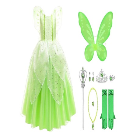 Set Costum Zana Clopotica THK, Aripi, Bagheta Magica, Coronita, Manusi ...