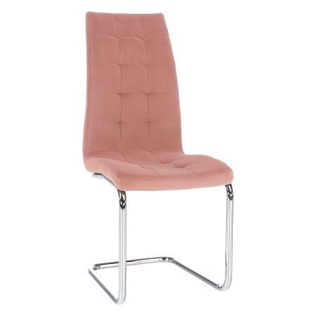 Scaun de bucatarie, living, roz, tesatura din catifea, 42x56, 5x105 cm ...