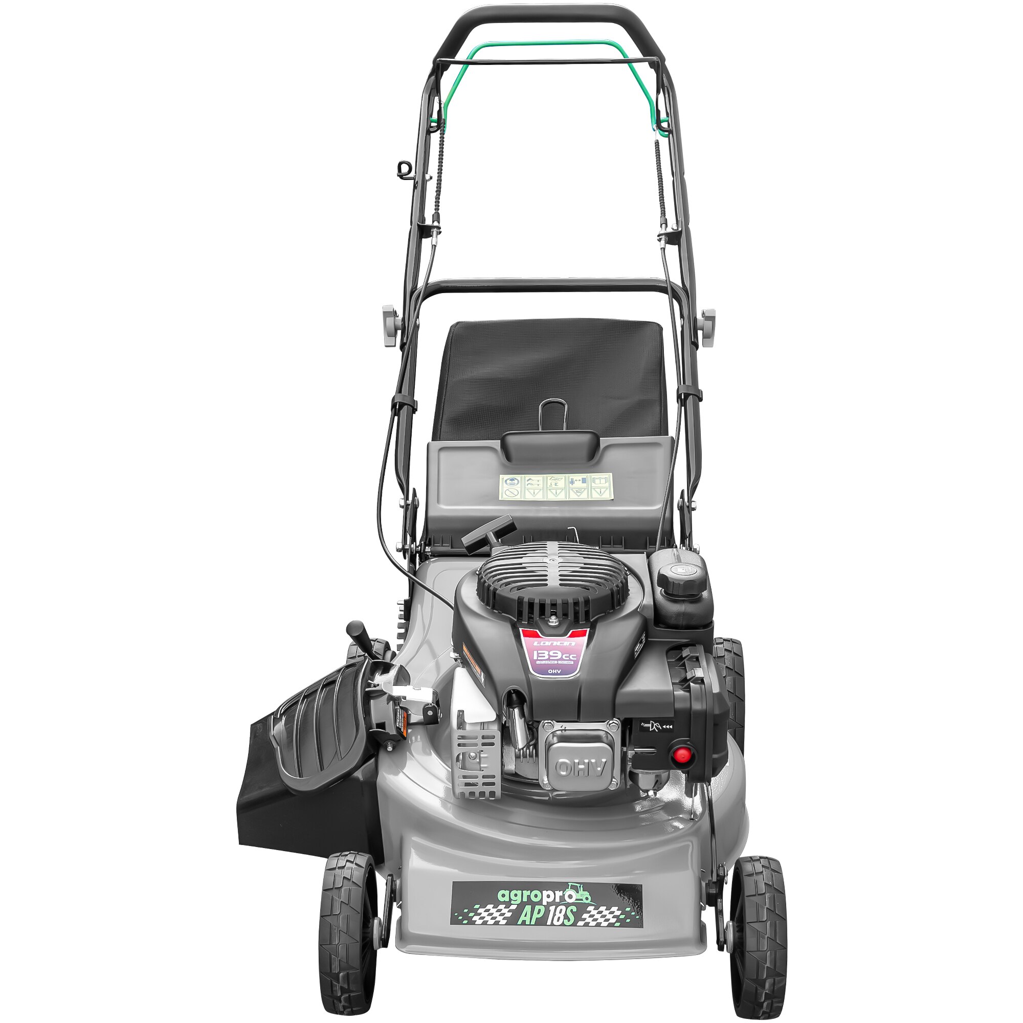 Masina de tuns gazon AgroPro AP 18S, motor Loncin, 4 CP, 139 cc ...