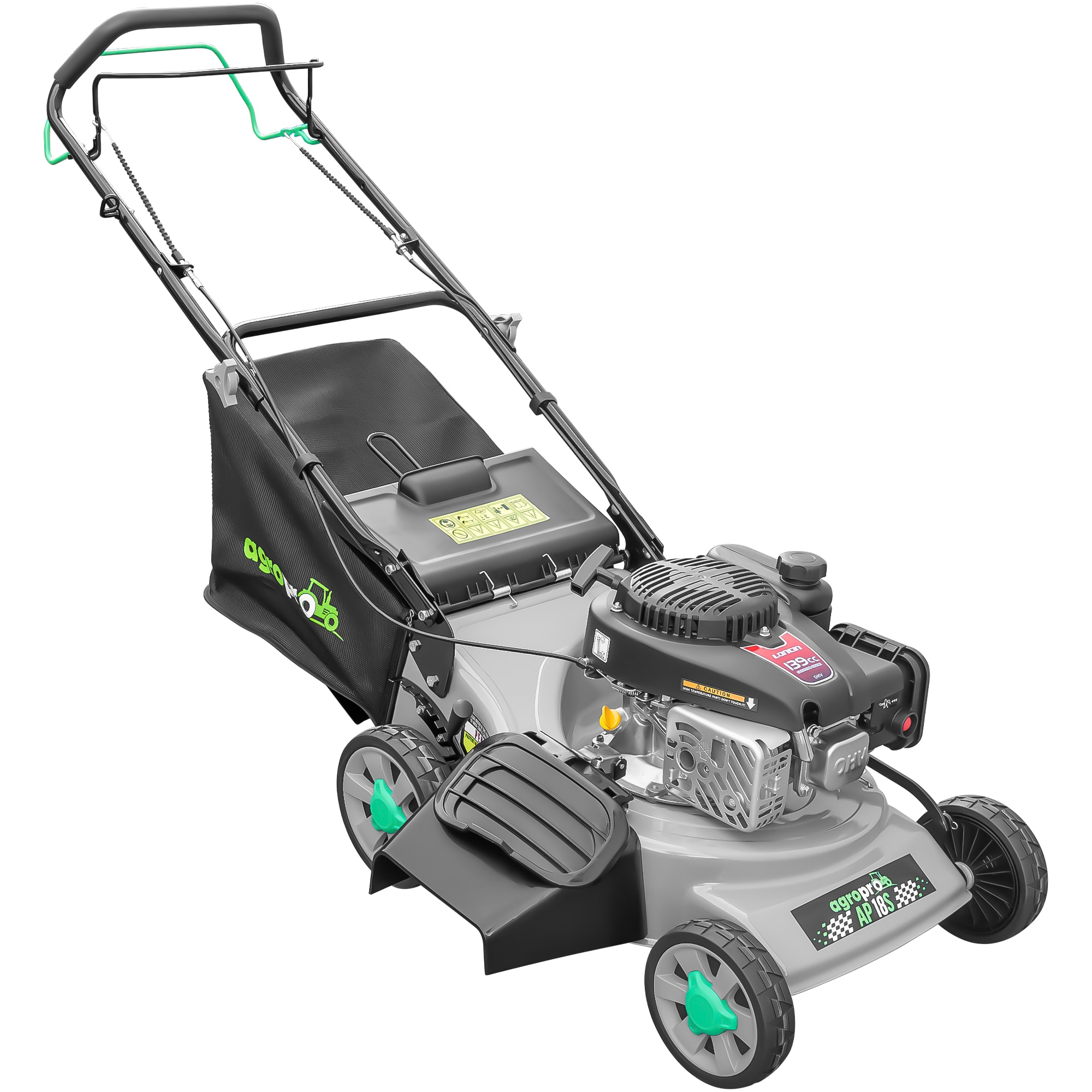 Masina de tuns gazon AgroPro AP 18S, motor Loncin, 4 CP, 139 cc ...
