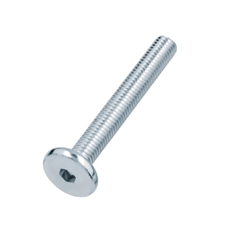 Surub cu cap plat, M6x40, Locas hexagonal, Otel zincat, 50 bucati - eMAG.ro