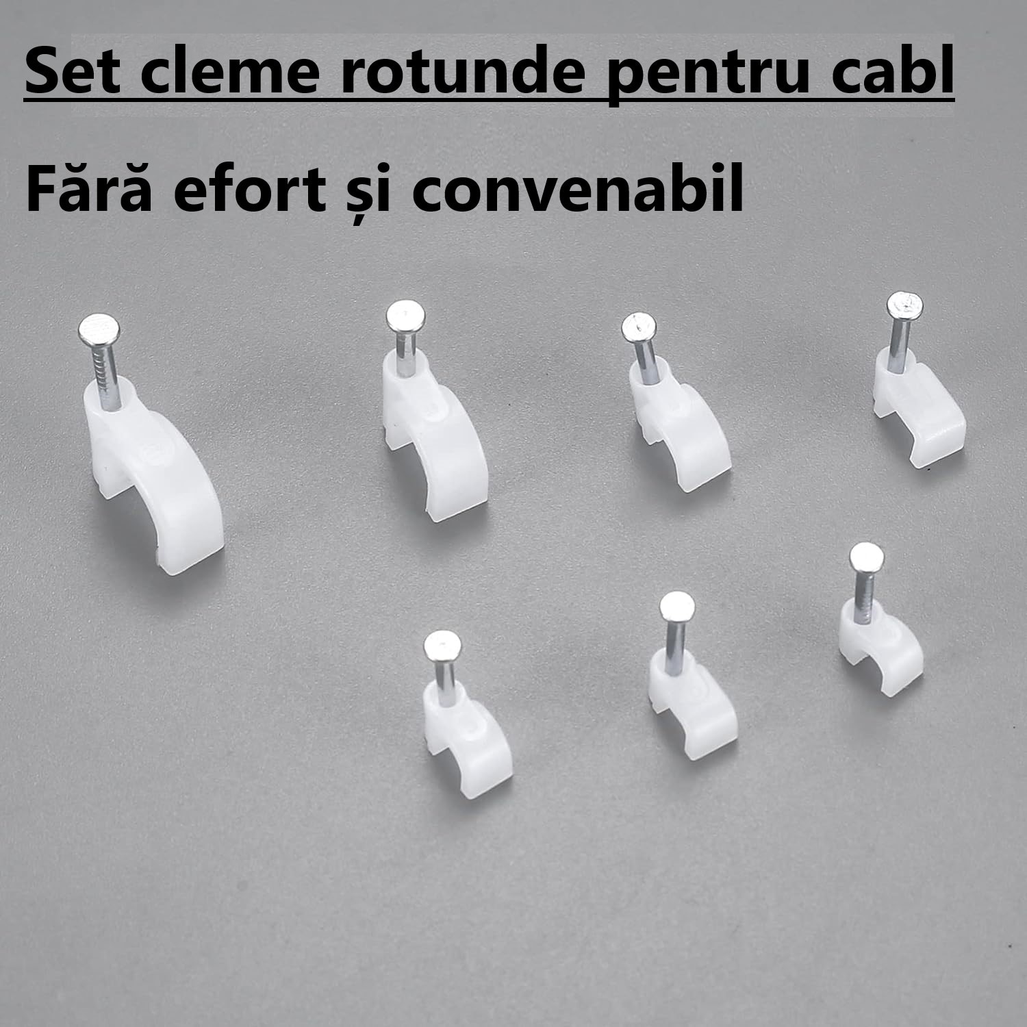 Set 700 bucati cleme cablu 4mm, 5mm, 6mm, 7mm, 8mm, 10mm, 12mm, cui de ...