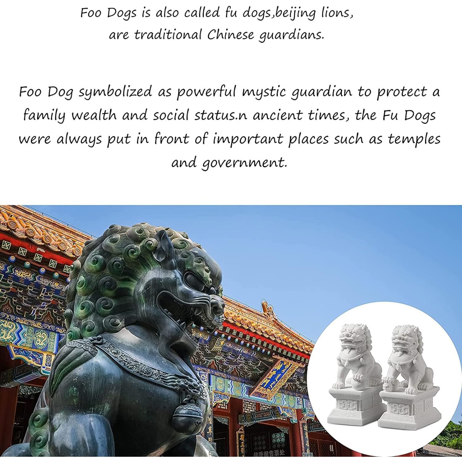 Caini Fu Feng Shui, obiect de protectie de furturi casa, curte si ...