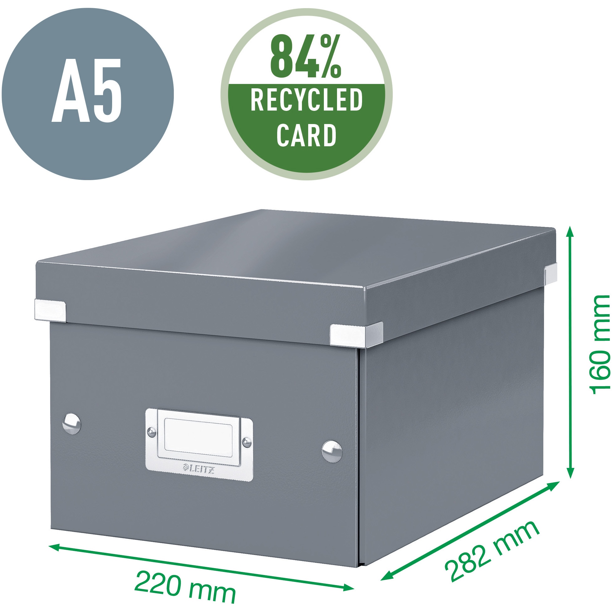 Cutie depozitare Leitz WOW Click & Store, carton laminat, partial ...