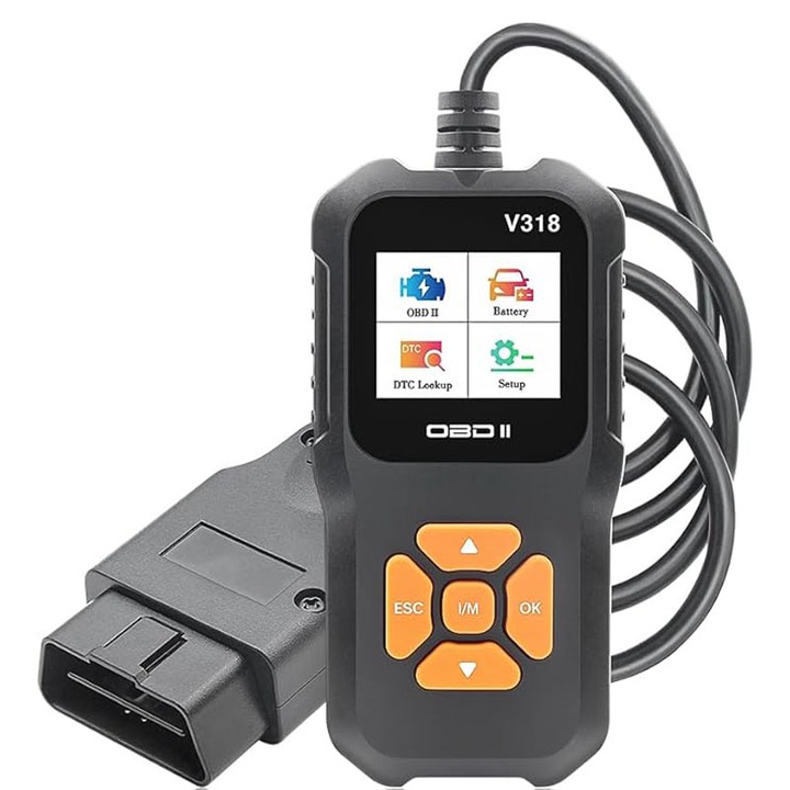 Tester Diagnoza Auto, OBD2, Citire/ Stergere coduri de eroare, Ecran ...