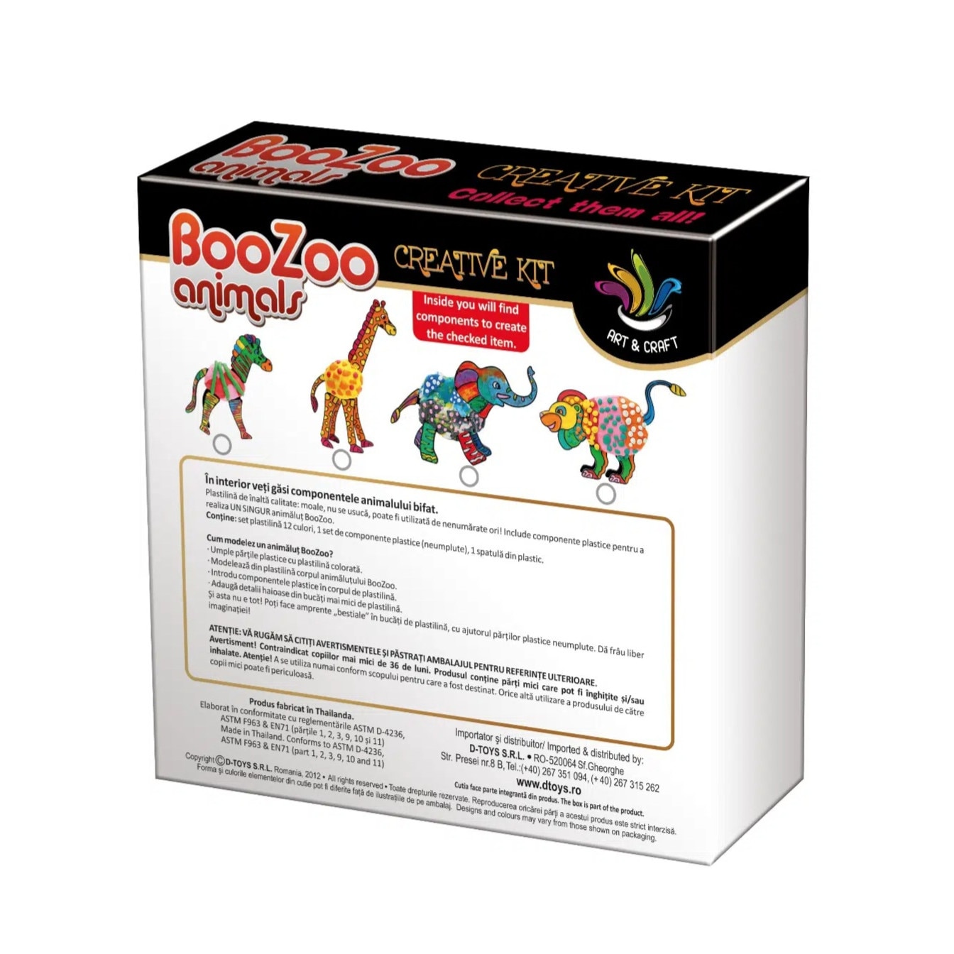 Креативен комплект за моделиране от пластелин - BooZoo Animals - eMAG.bg