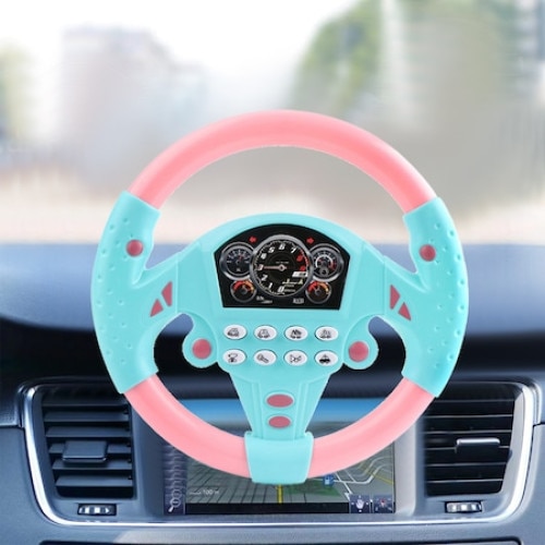 Volan Interactiv de Jucarie cu Suport Ventuze, Sunete de Masina ...