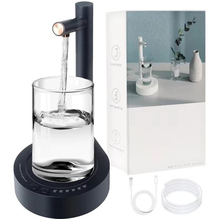 Distribuitor de apa pentru birou, Excitat®, pompa electrica, 7 moduri ...