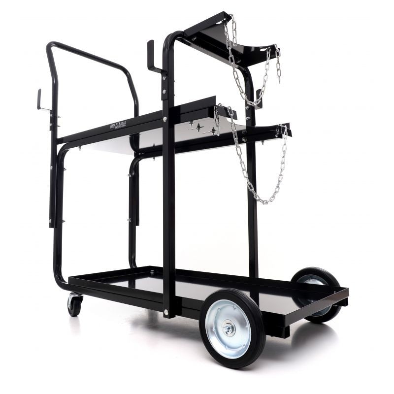 Carucior pentru aparat sudura tip MIG/MAG si TIG cu suport butelie de ...