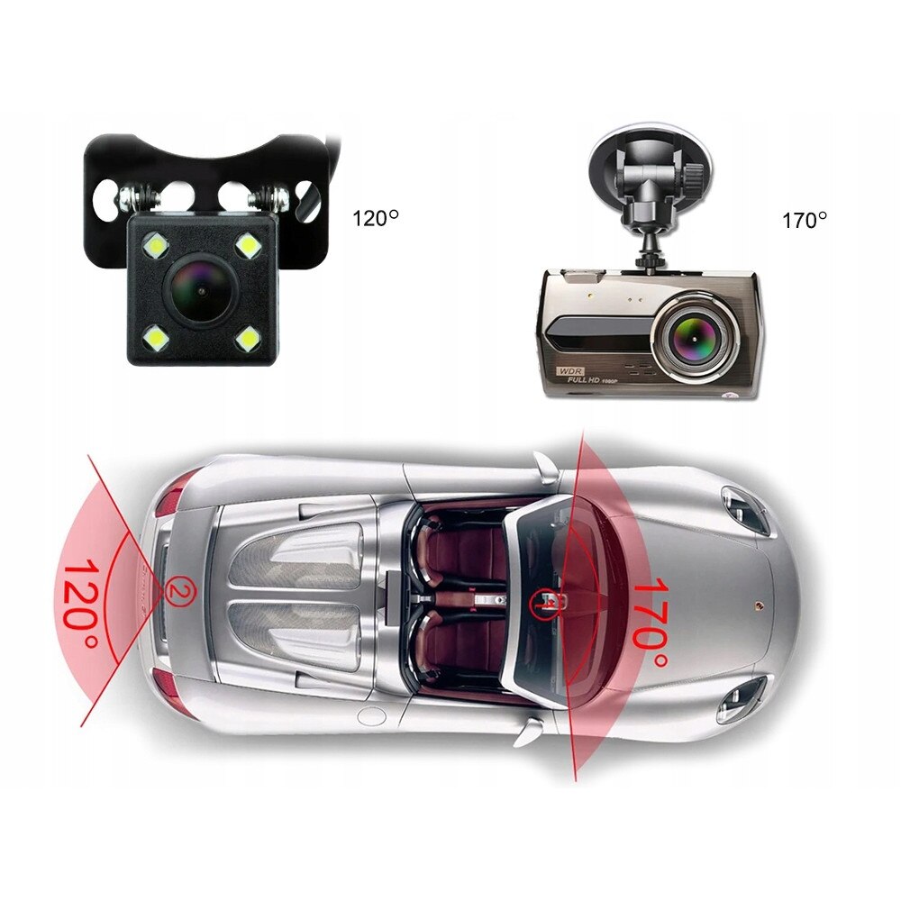 Camera auto DVR Full HD 1080 p, cu senzor de miscare + camera video ...