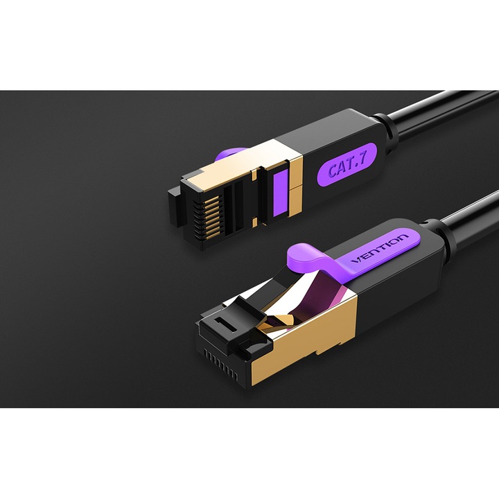 Cablu retea Vention ICDBF Ethernet Cat. 7, mufat 2xRJ45, SFTP, 10Gbps ...
