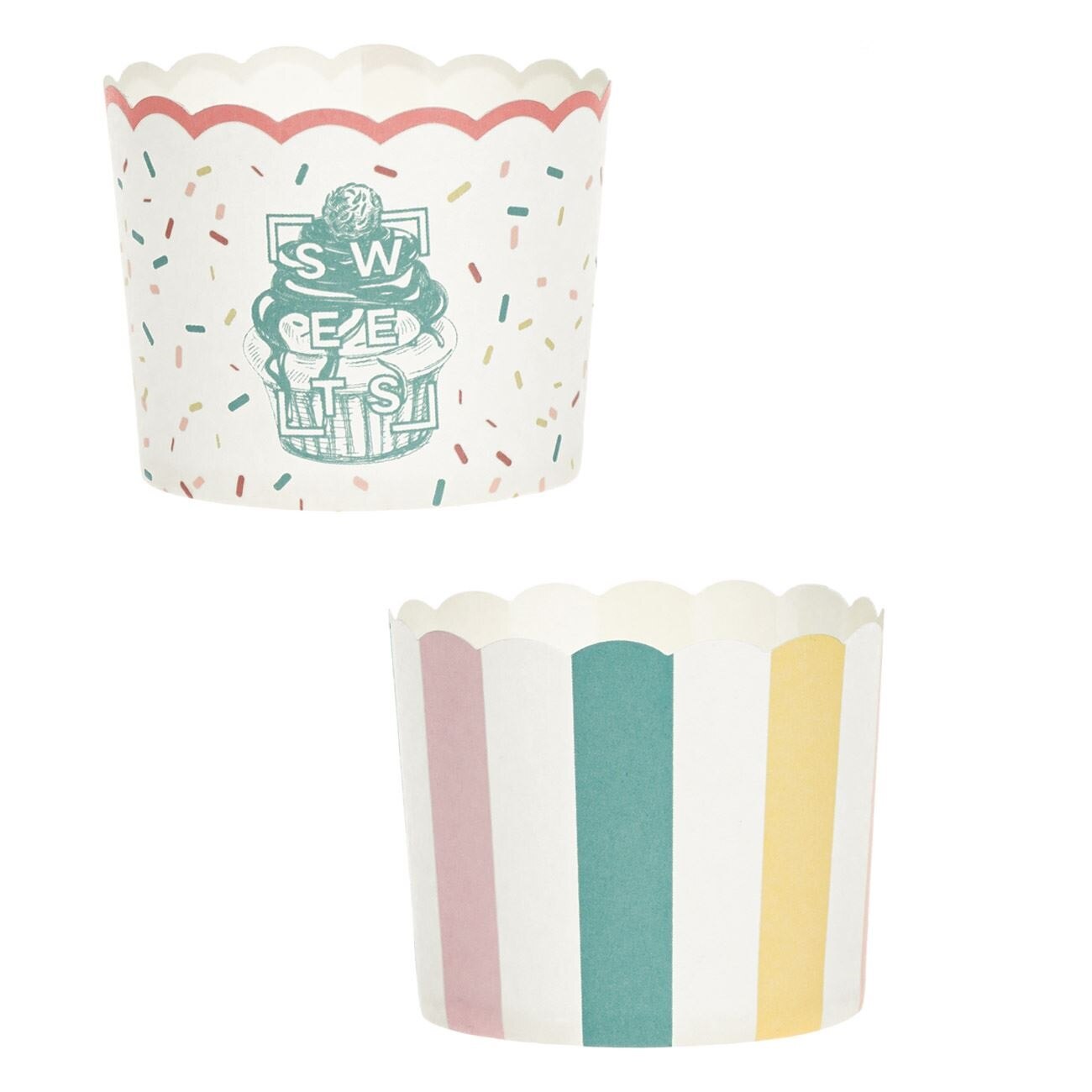 Set 24 forme pentru copt din hartie Shopiens®, cu margine ondulata ...