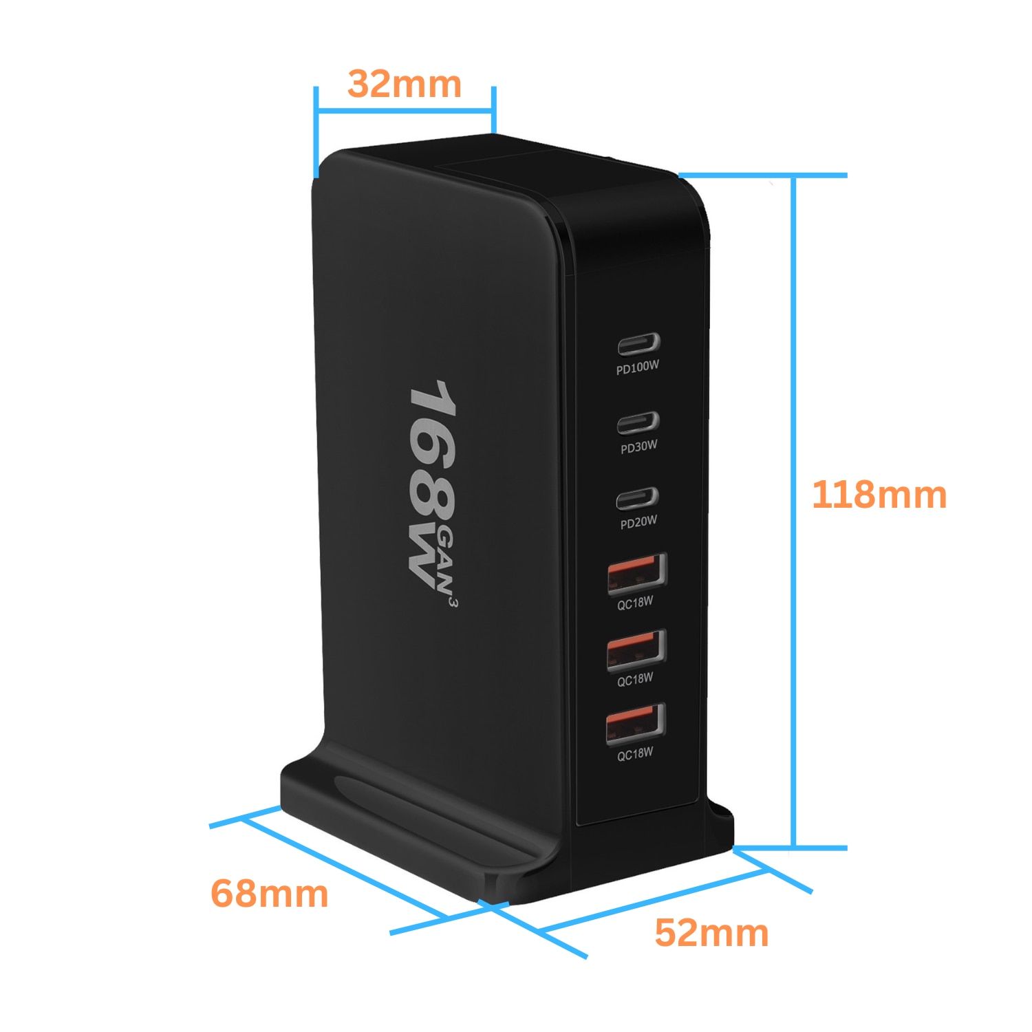 Hub USB Porturi Multiple, 3 x USB, 3 x USB C, Negru - eMAG.ro