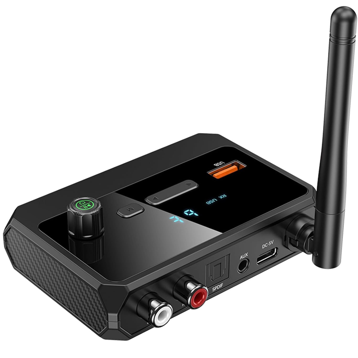 Adaptor Bluetooth receptor audio, Port audio de 3.5 mm, TF, Afisaj LED ...