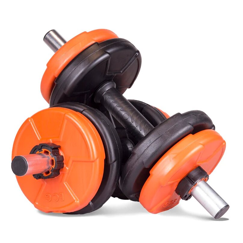 Set gantere reglabile de 16 KG cu 2 bare de 45 cm lungime si cleme ...