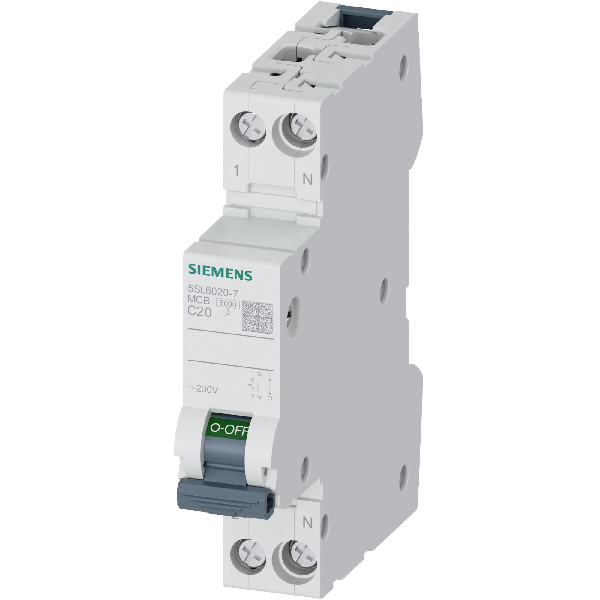 Siguranta electrica automata Siemens 5SL6020-7, latime 1 modul, 6kA, 1P ...