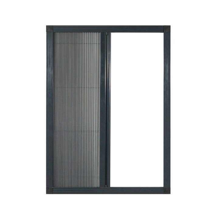 Plasa Insecte Tip Plisee, Profil Gri Antracit, L 74 cm X H 84 cm - eMAG.ro