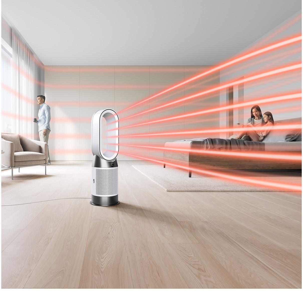 Purificator de aer si aeroterma Dyson Purifier Hot+Cool™ Gen1 HP10, 10 trepte de viteza, Filtru ...